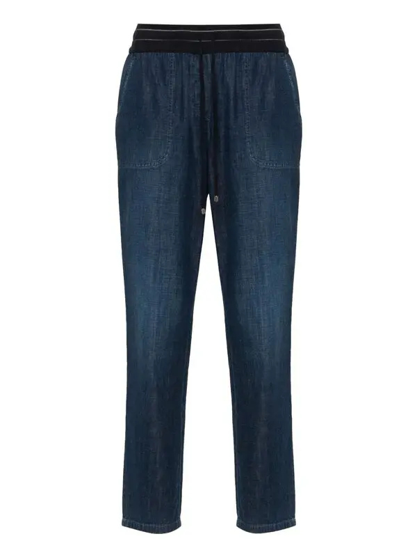 Lorena Antoniazzi Drawstring Tapered Jeans - Blue