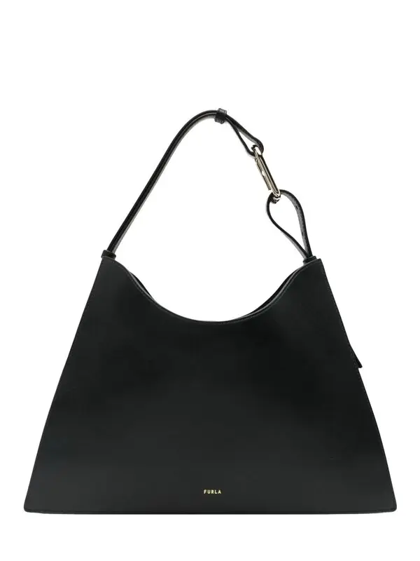 Furla Nuvola Leather Shoulder Bag - Black