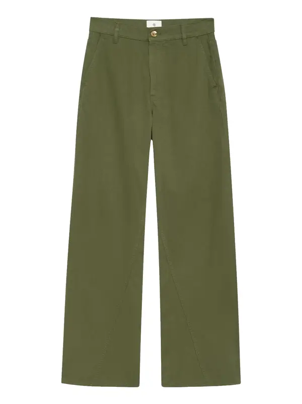 ANINE BING Briley Twill Trousers - Green