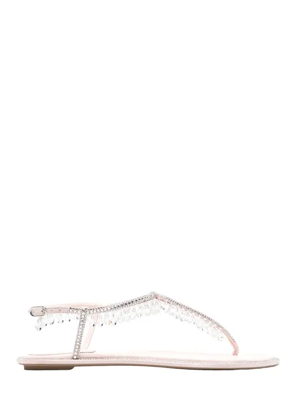 Rene Caovilla Diana Crystal-embellished Sandals - Pink