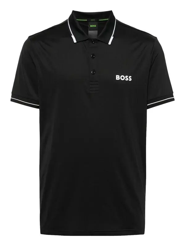 BOSS Logo-appliqué Polo Shirt - Blue