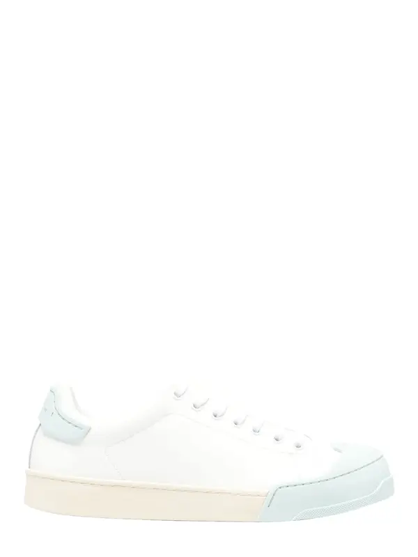 Marni Logo-debossed Leather Sneakers - Neutrals