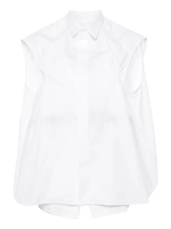 Sacai Layered-design Sleeveless Blouse - White