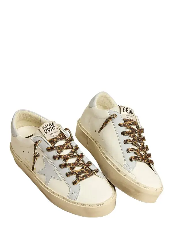 GOLDEN GOOSE Hi Star Lace Up Low Top Sneakers - White/light Blue