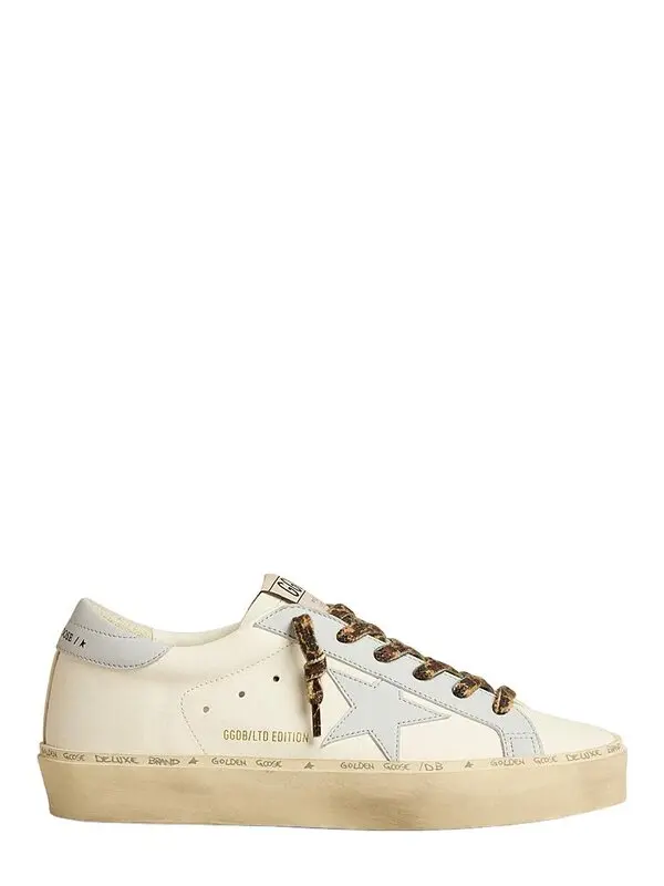 GOLDEN GOOSE Hi Star Lace Up Low Top Sneakers - White/light Blue