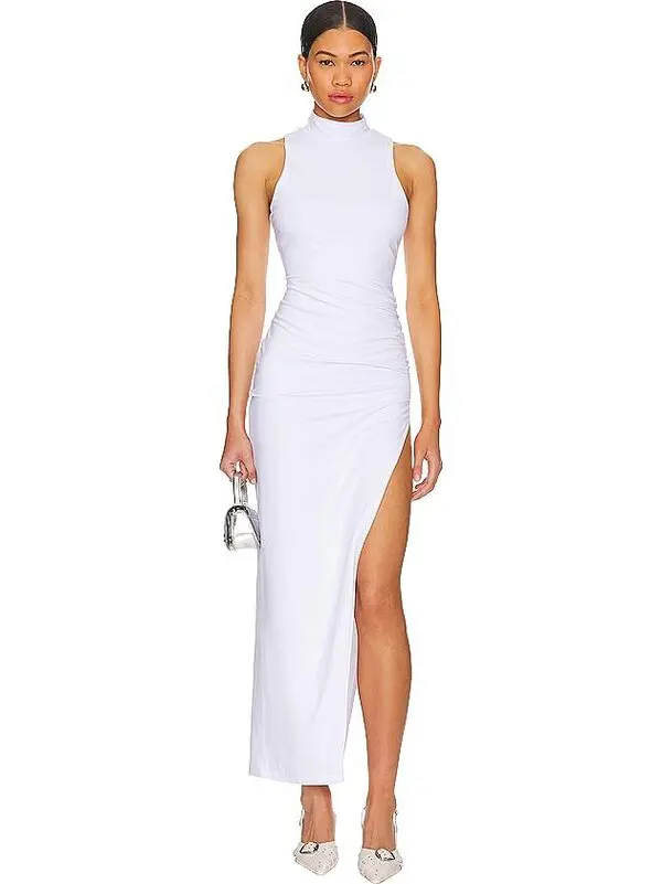 Superdown Janet Slit Midi Dress - White