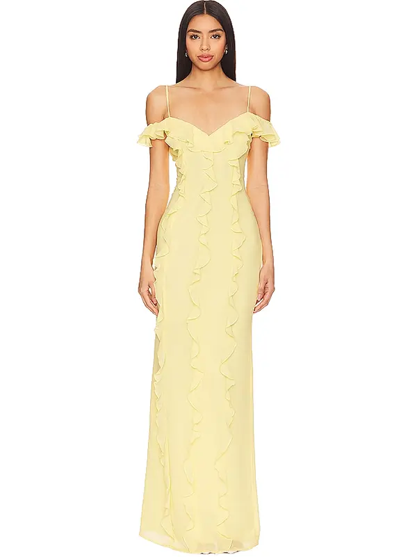 LOVERS AND FRIENDS Marisol Gown - Baby Yellow