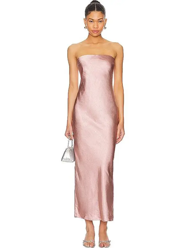MORE TO COME Strapless Maxi Dress - Blush