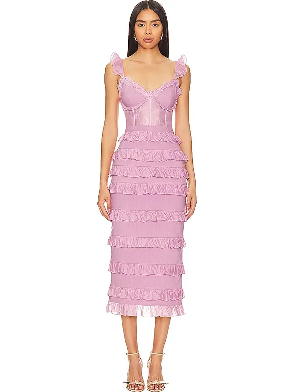 V. CHAPMAN Fiorenza Dress - Mauve Mist