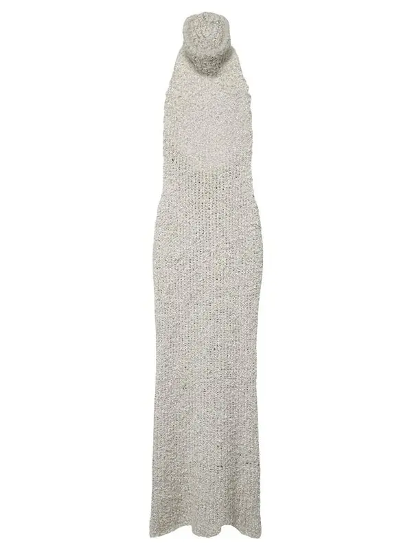 Valentino Garavani Silk Bouclé Maxi Dress - Grey