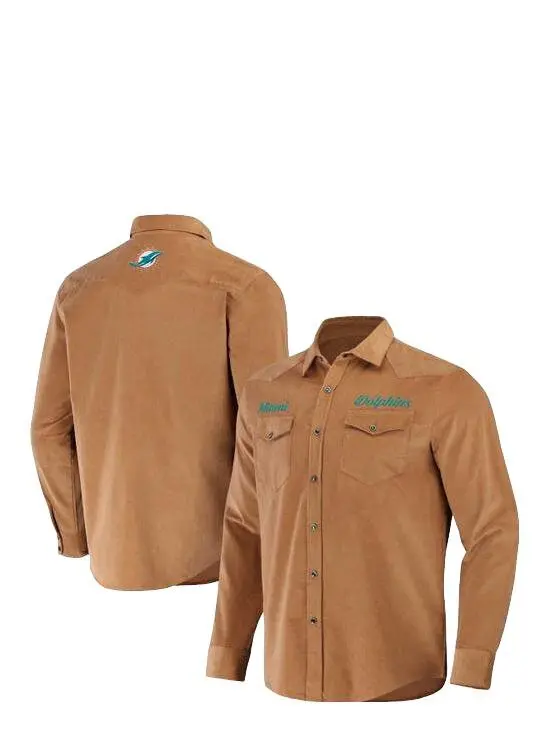 NFL X DARIUS RUCKER Collection Fanatics Miami Dolphins Western Full-snap Shirt - Orange