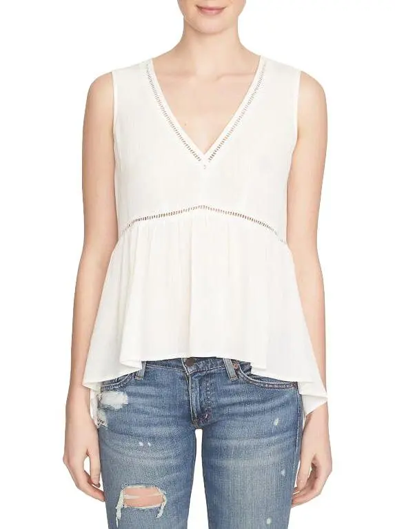 1.State High-low Crepe Tank - Cloud