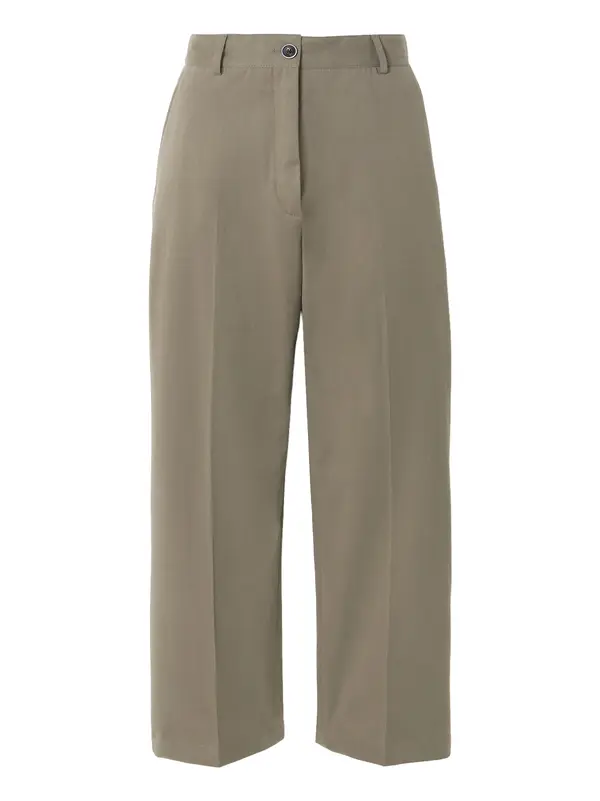 Purdey Cotton-blend Twill Straight-leg Trousers - Green