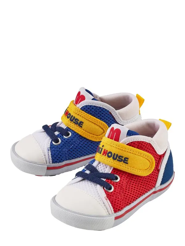 MIKI HOUSE Velcro-strap High-top Sneakers - Red