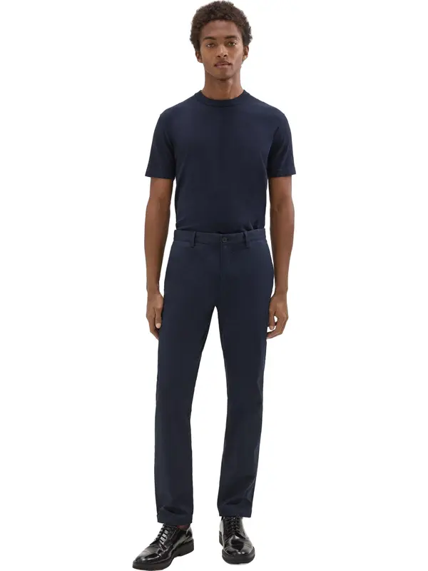 Theory Classic-fit Pant In Organic Cotton - Baltic