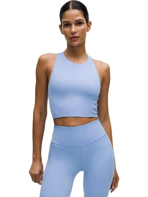 Lululemon Swift Speed Cropped Tank Top - Sinatra Blue