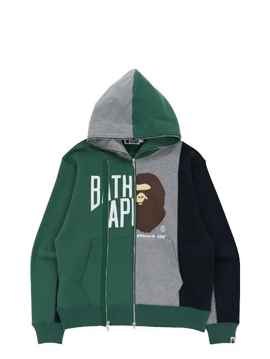 BAPE Docking Relaxed Fit Full Zip Hoodie - Green