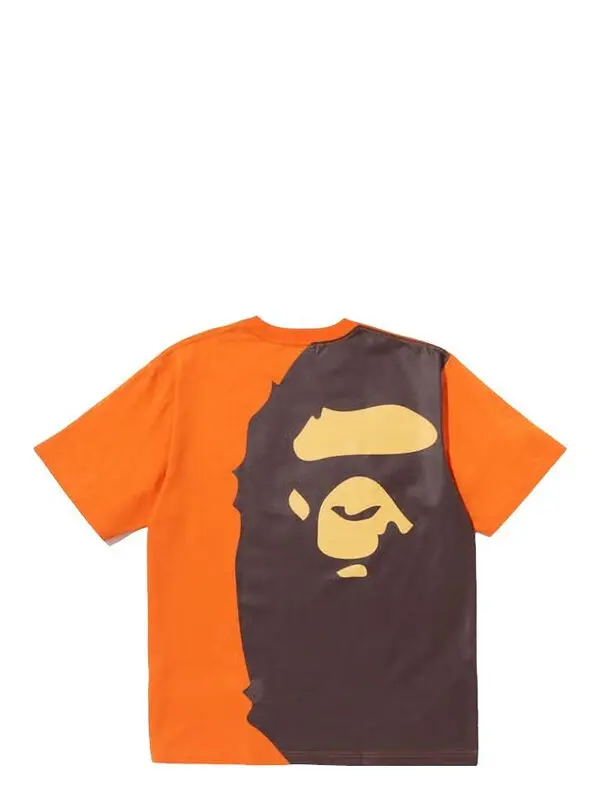 A BATHING APE Giant Ape Head Relaxed Fit Tee Shirt - Orange