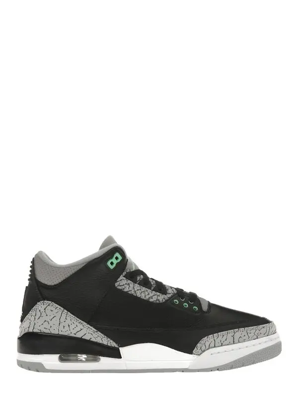JORDAN 3 Retro - Black/green Glow/wolf Grey