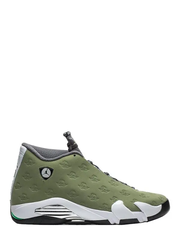 JORDAN 14 Retro Oregon Ducks Pe Green Sneakers - Olive/graphite/white