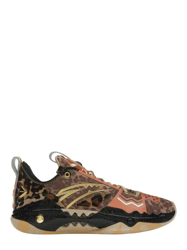 ANTA Shock Wave 5 Pro Kyrie Irving Feline Sneakers - Brown/black/orange