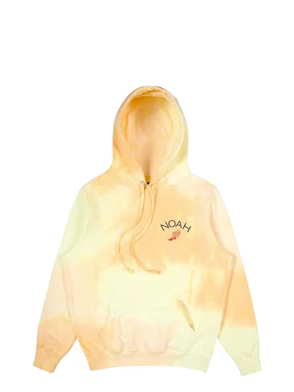 NOAH Sun Dyed Winged Foot Hoodie - Yellow