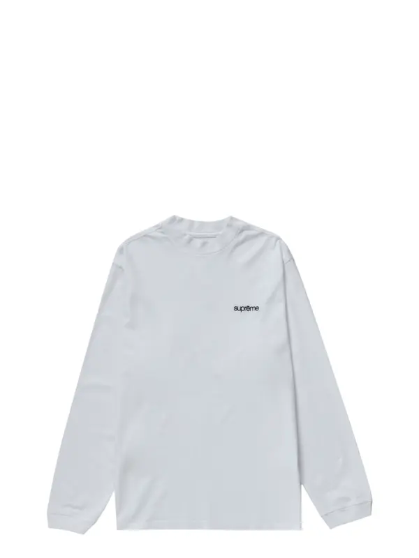 Supreme Long Sleeve Mock Neck Top - White