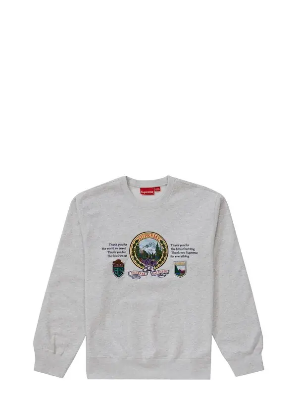 Supreme Crewneck Sweatshirt - Ash Grey