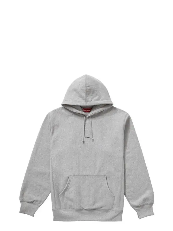 Supreme Micro Logo Hooded Sweatshirt - Heather Grey
