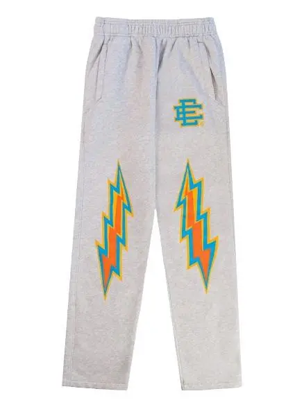 ERIC EMANUEL Ee Basic Sweatpant - Gray/aqua Bolt