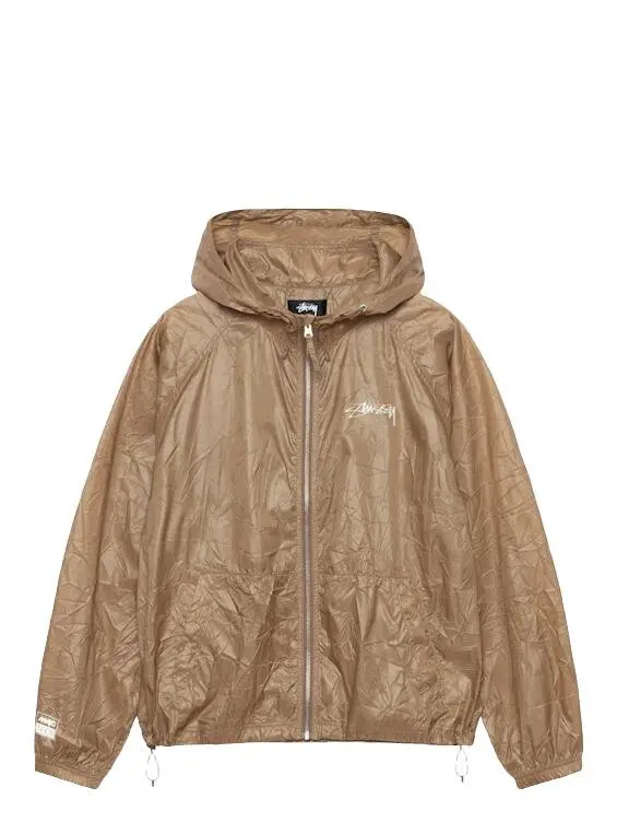 StÜssy Wrinkled Nylon Beach Shell Jacket - Brown