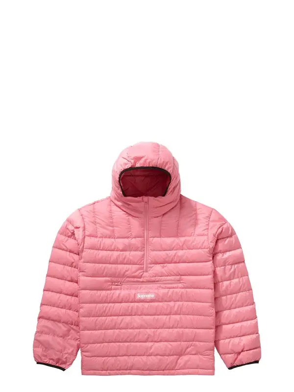 Supreme Micro Down Half Zip Hooded Pullover - Pink