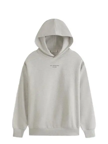 Drole De Monsieur Le Slogan Hoodie - Light Grey