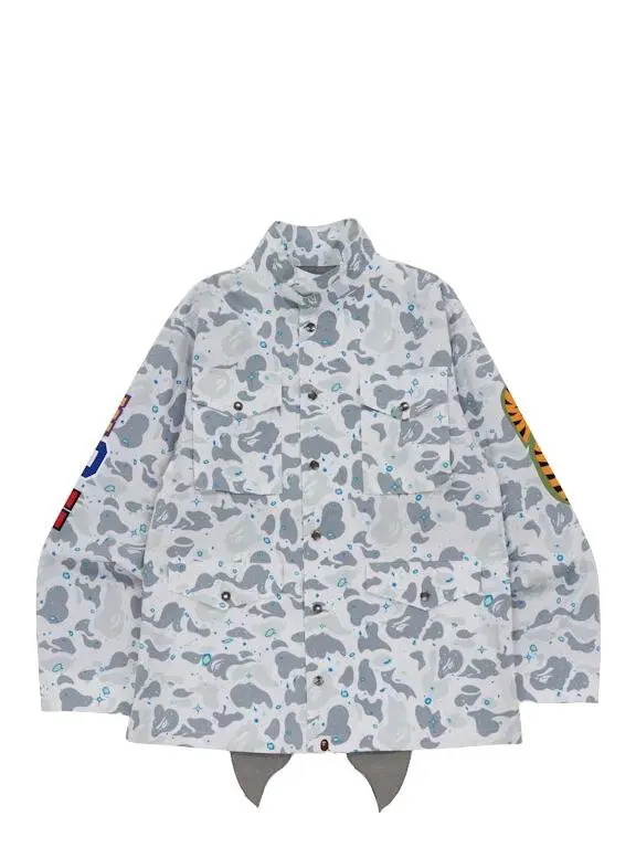 BAPE Space Camo Shark M65 Jacket - White