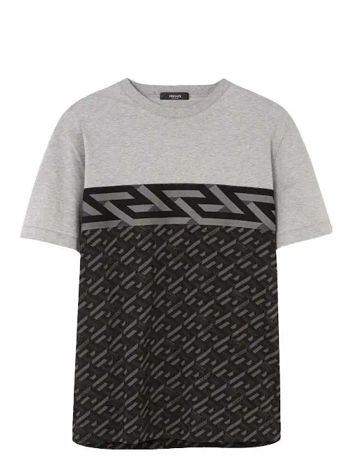 Versace Jacquard Motif T-shirt - Grey