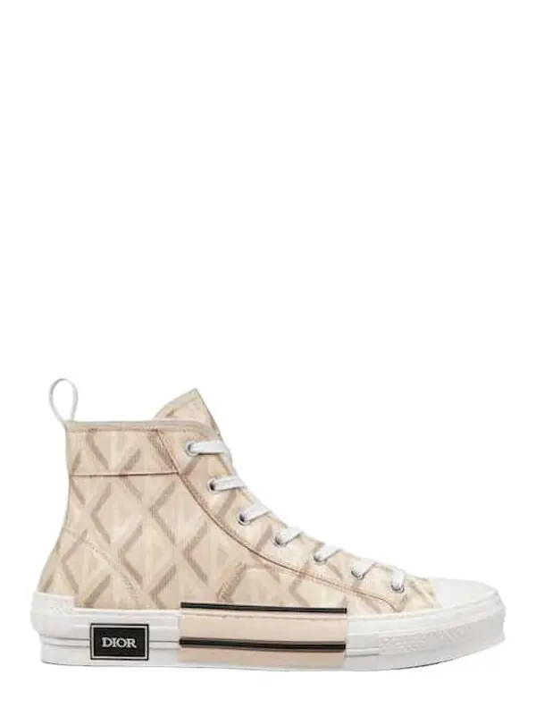 Dior B23 High-top Sneakers - Beige/white