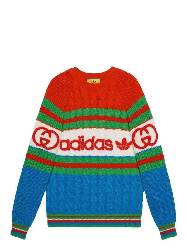 Gucci X Adidas Wool Sweater - Blue/orange