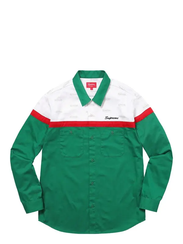 Supreme Blocked Work Shirt - Green