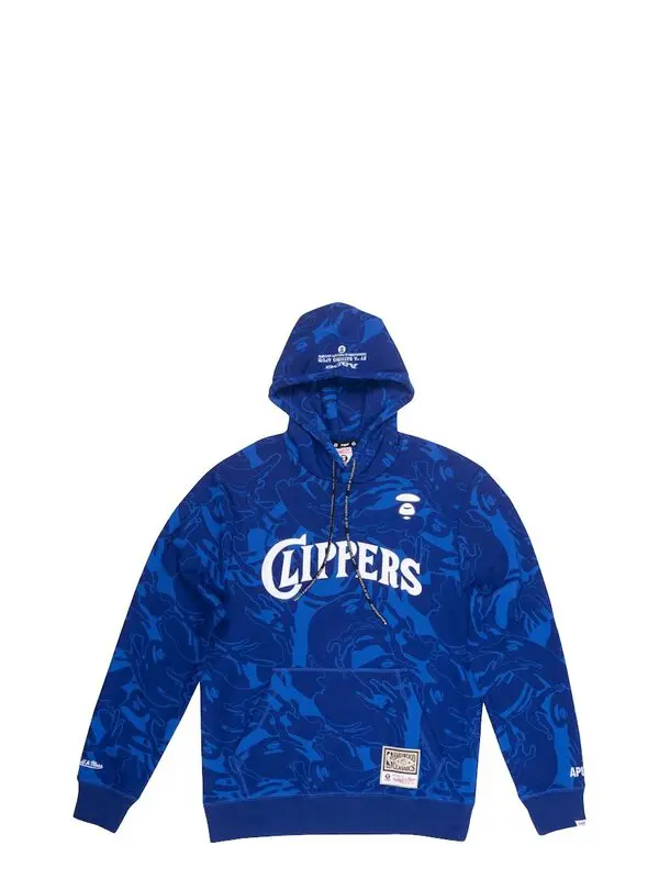 BAPE Aape X Mitchell & Ness San Diego Clippers Hoodie - Navy Blue