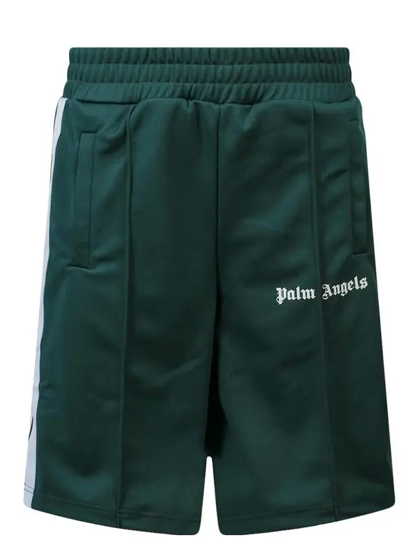 Palm Angels Classic Track Shorts - Forest Green/white