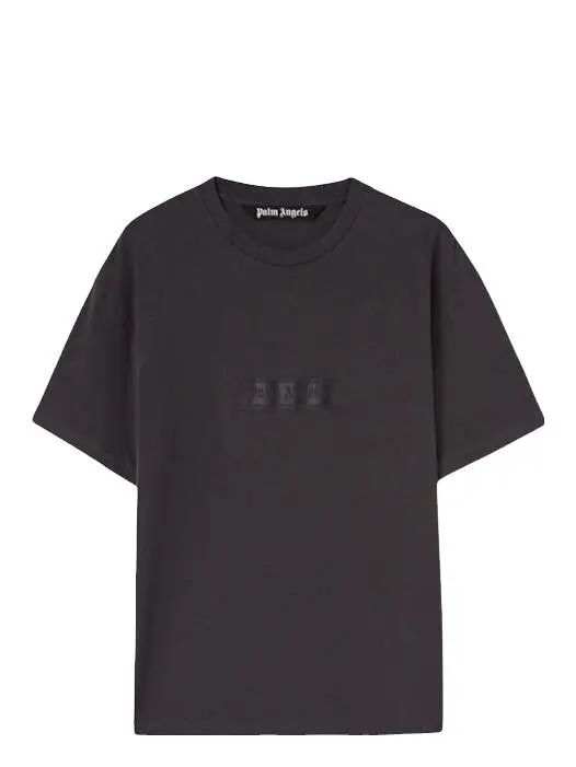 Palm Angels Garment Dye Box Logo T-shirt - Black/white