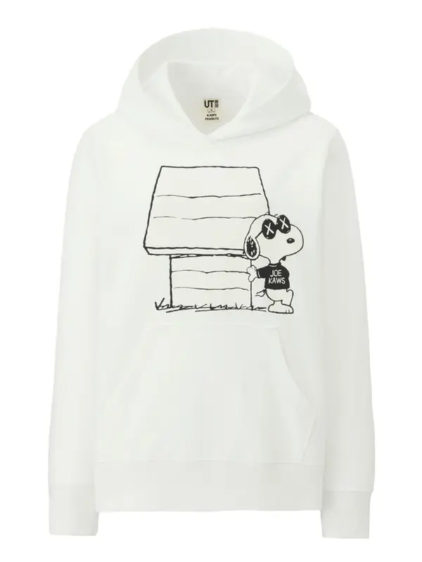 KAWS X Uniqlo X Peanuts Joe Doghouse Hoodie - White
