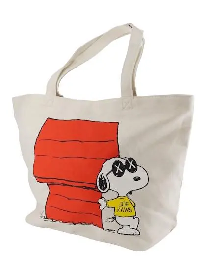 KAWS X Uniqlo X Peanuts Snoopy Dog House Tote Bag - Beige