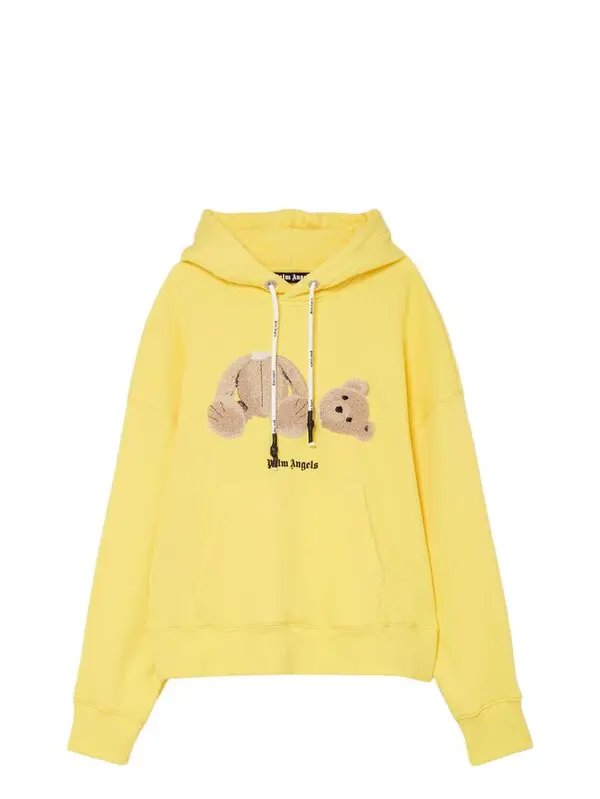Palm Angels Bear Hoodie - Yellow/black