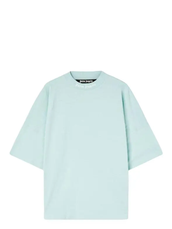 Palm Angels Classic Logo Over T-shirt - Light Blue/white