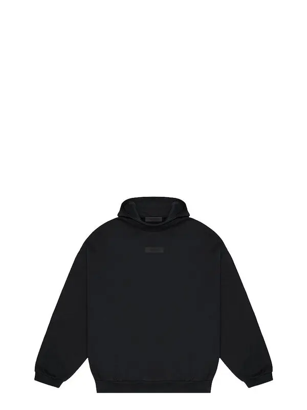 Fear Of God Essentials Chest Logo Hoodie - Jet Black