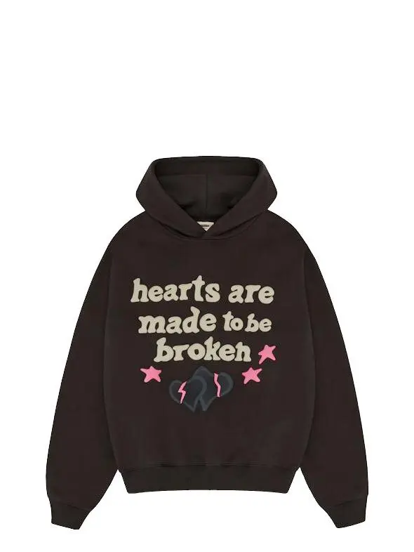 BROKEN PLANET Hearts Are Made To Be Broken Hoodie - Soot Black