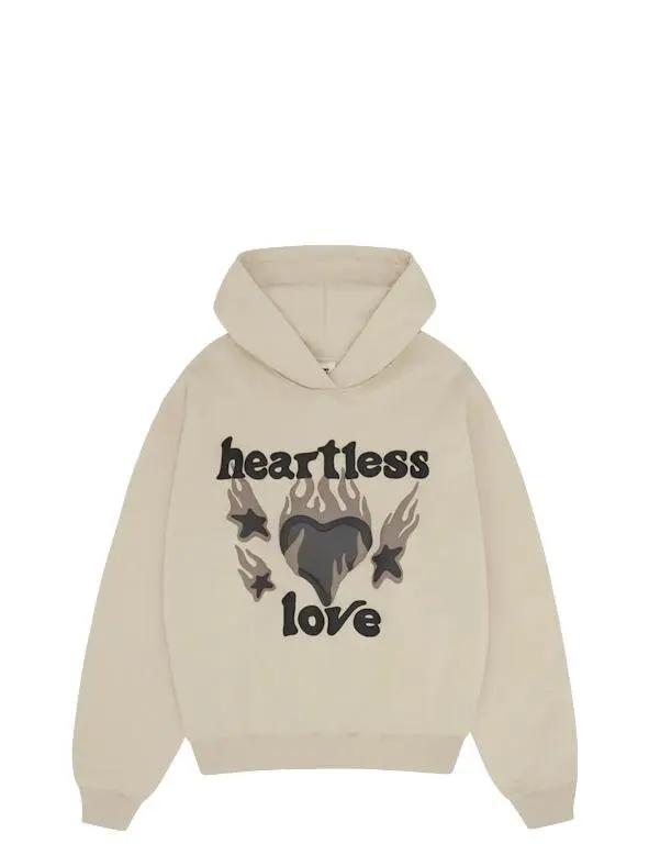 BROKEN PLANET Heartless Love Hoodie - Bone White