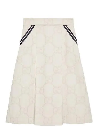 Gucci Maxi Gg Skirt - White