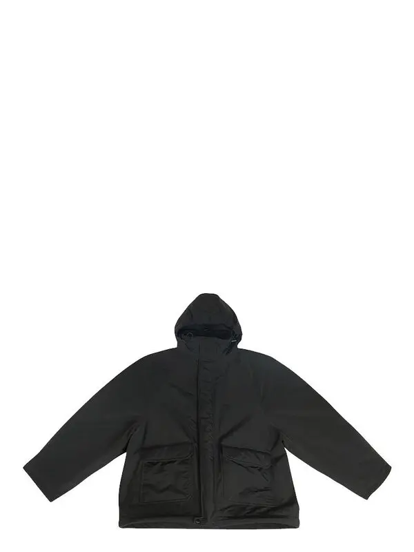 Balenciaga Bb Icon Kick Oversized Parka - Black